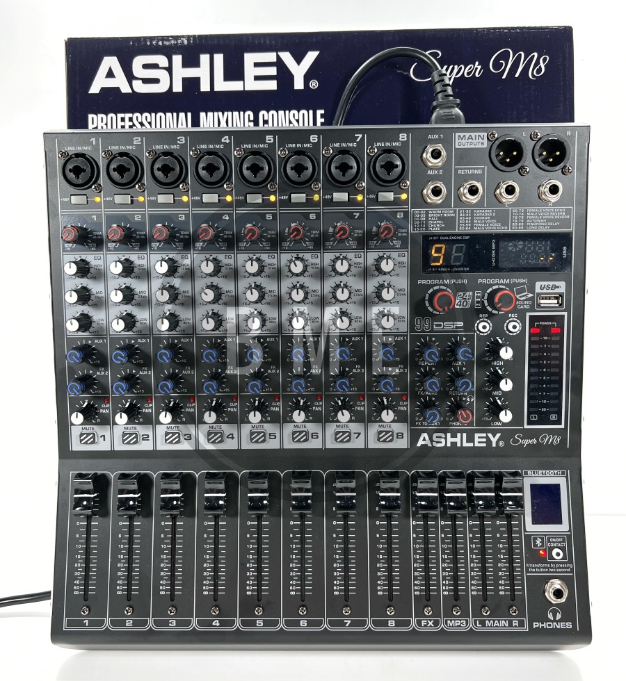 MIXER AUDIO ASHLEY SUPER M8 8CH USB-BLUETOOTH RECORDING TO PC | Lazada ...