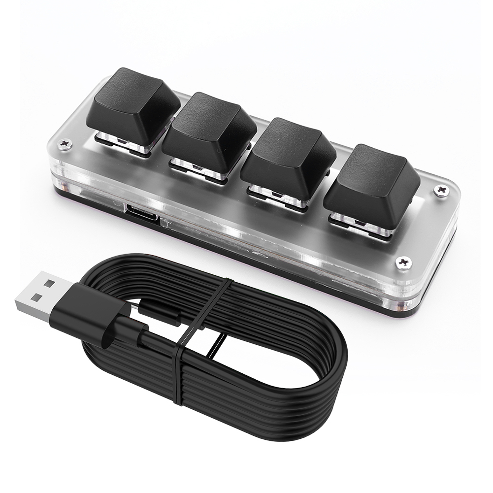 Keyboard Kustom USB Makro Tombol 3412 12 Tombol Pemrograman RGB ...