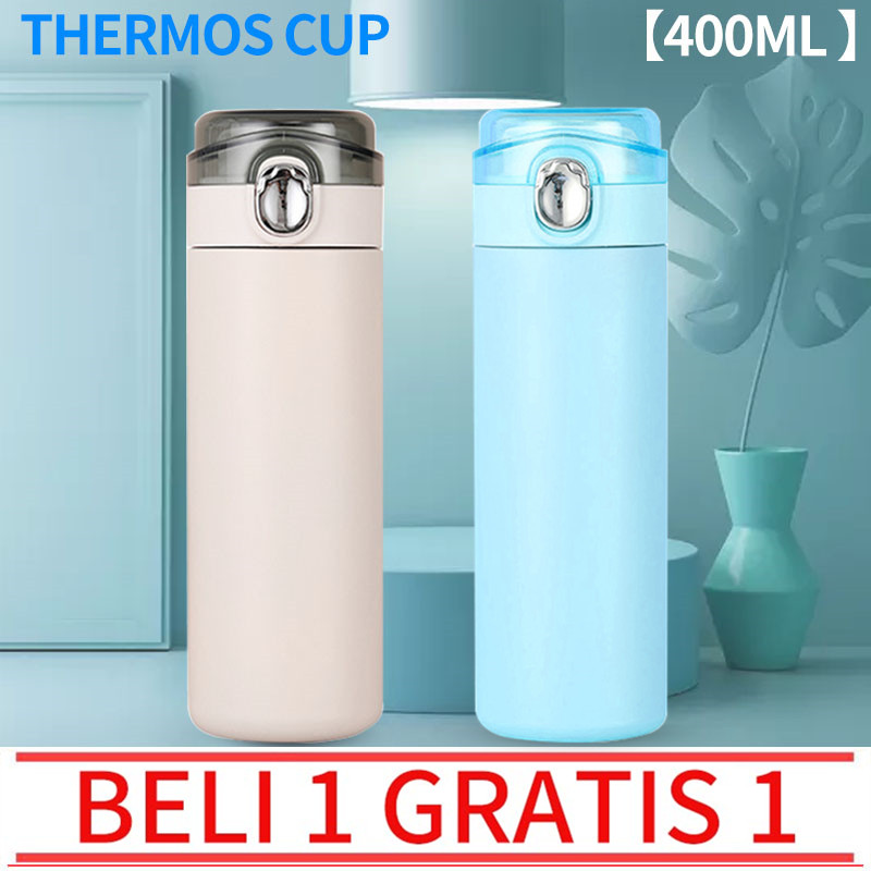 (Beli 1 gratis 1) Termos model baru, termos kaca panas dan dingin ...