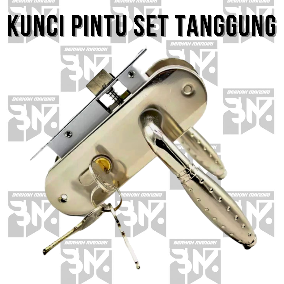 Kunci Pintu Handle Pintu Set Medium Silinder Plat Silver/Handel Pintu ...