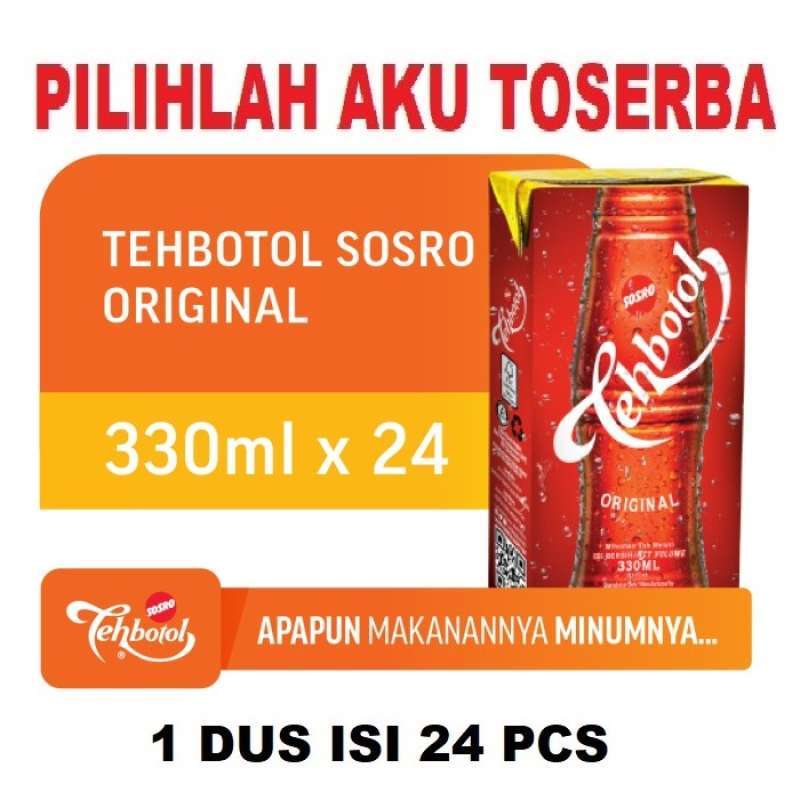 Teh Botol Sosro Kotak Original 330 ml - ( HARGA 1 DUS ISI 24 pcs ) | Lazada Indonesia