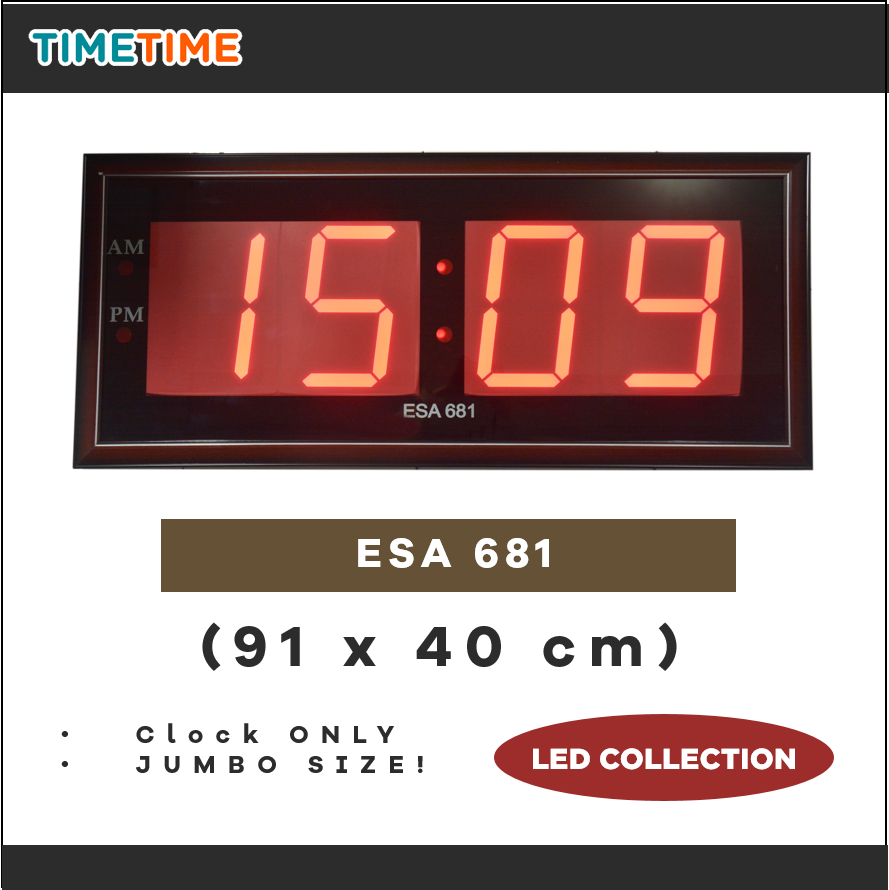 Jam Dinding LED JUMBO Lebar TERBESAR Bagus dan Berkualitas AWET ...