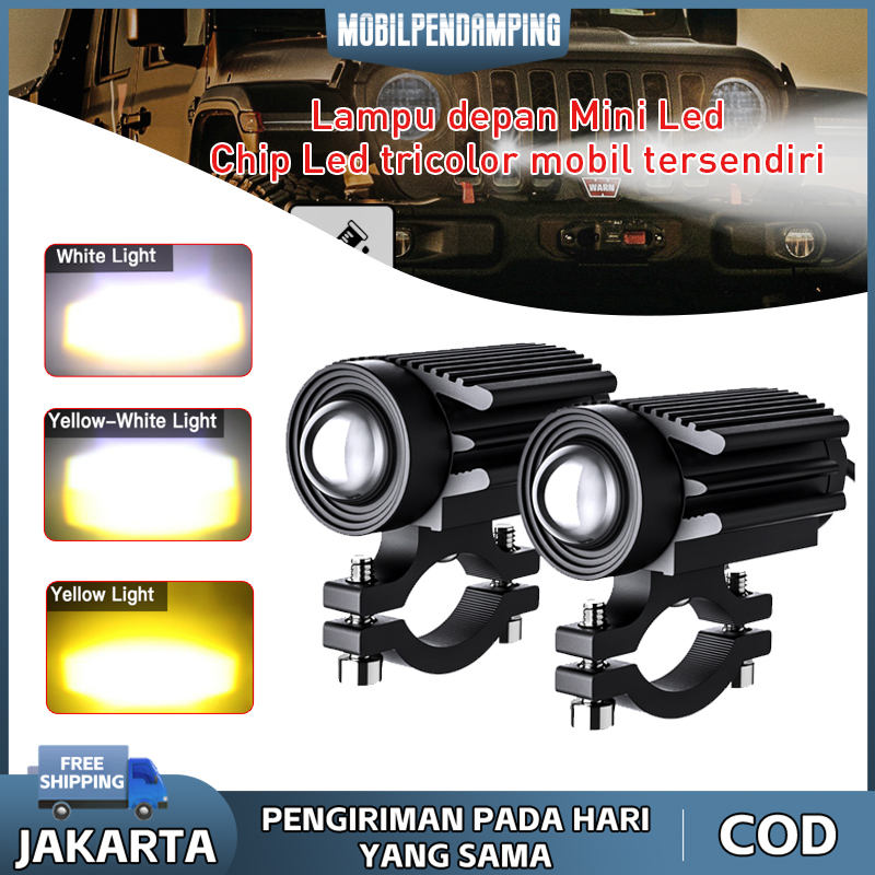 Lampu Tembak Sorot Motor LED Motorcycle Spotlight Laser 2 Warna Putih ...