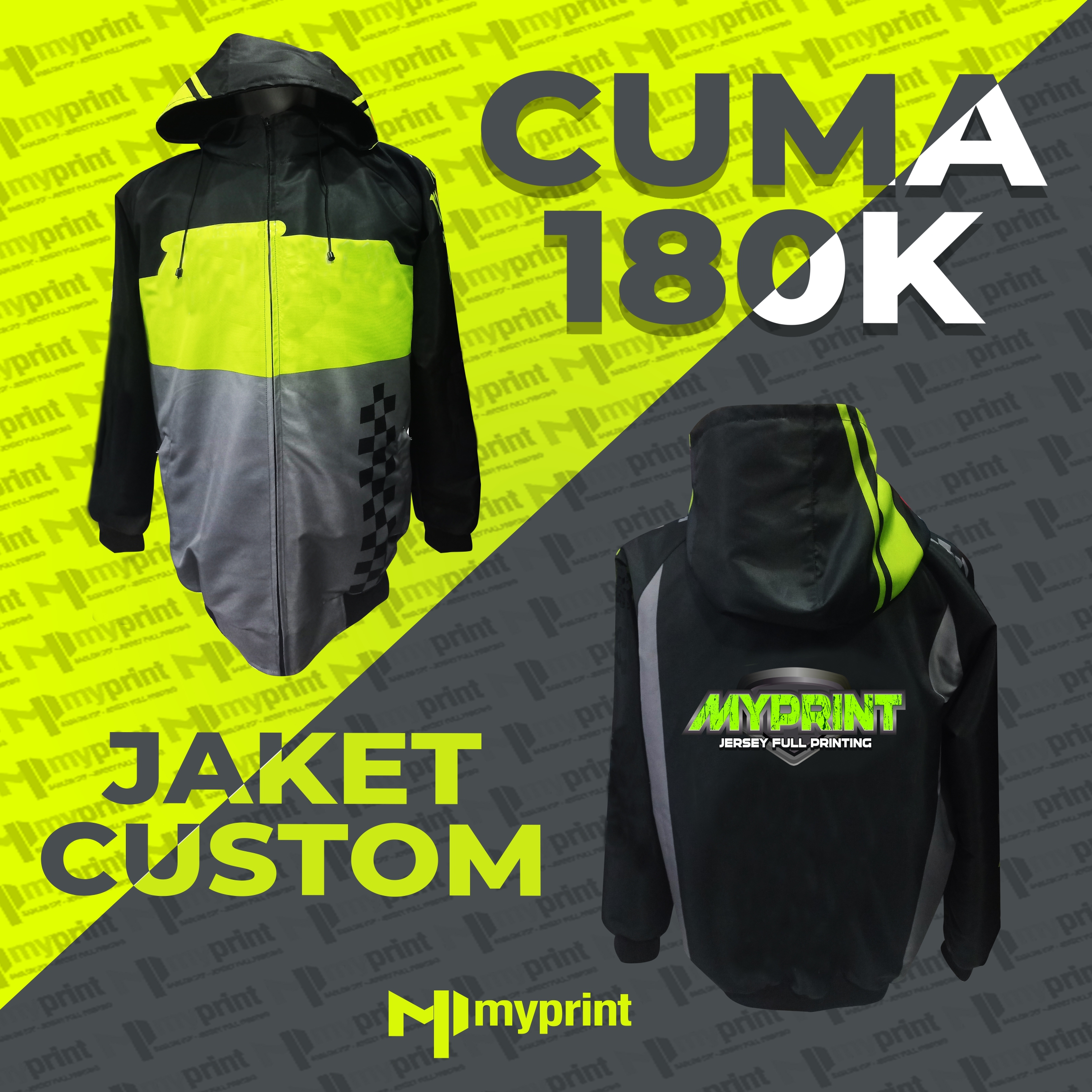 JAKET TASLAN WATERPROOF CUSTOM FREE DESAIN | Lazada Indonesia