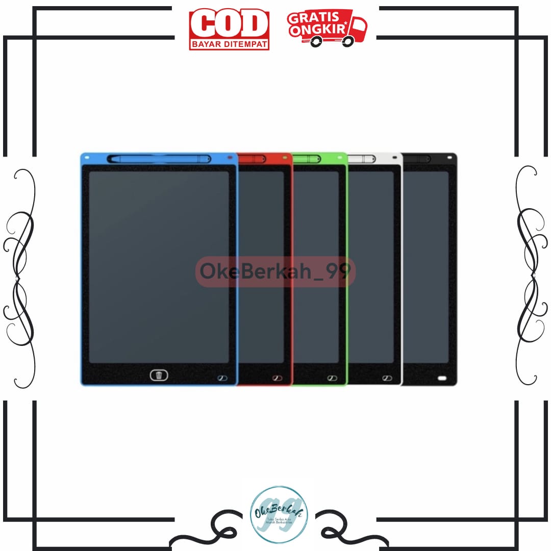[COD] LED Writing Tablet Drawing Board tab Alat tulis Papan Pen Layar 8 ...