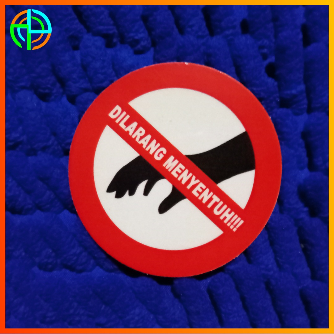 (isi 10) Sticker Thailook Dont Touch Setiker Dilarang Menyentuh Stiker ...
