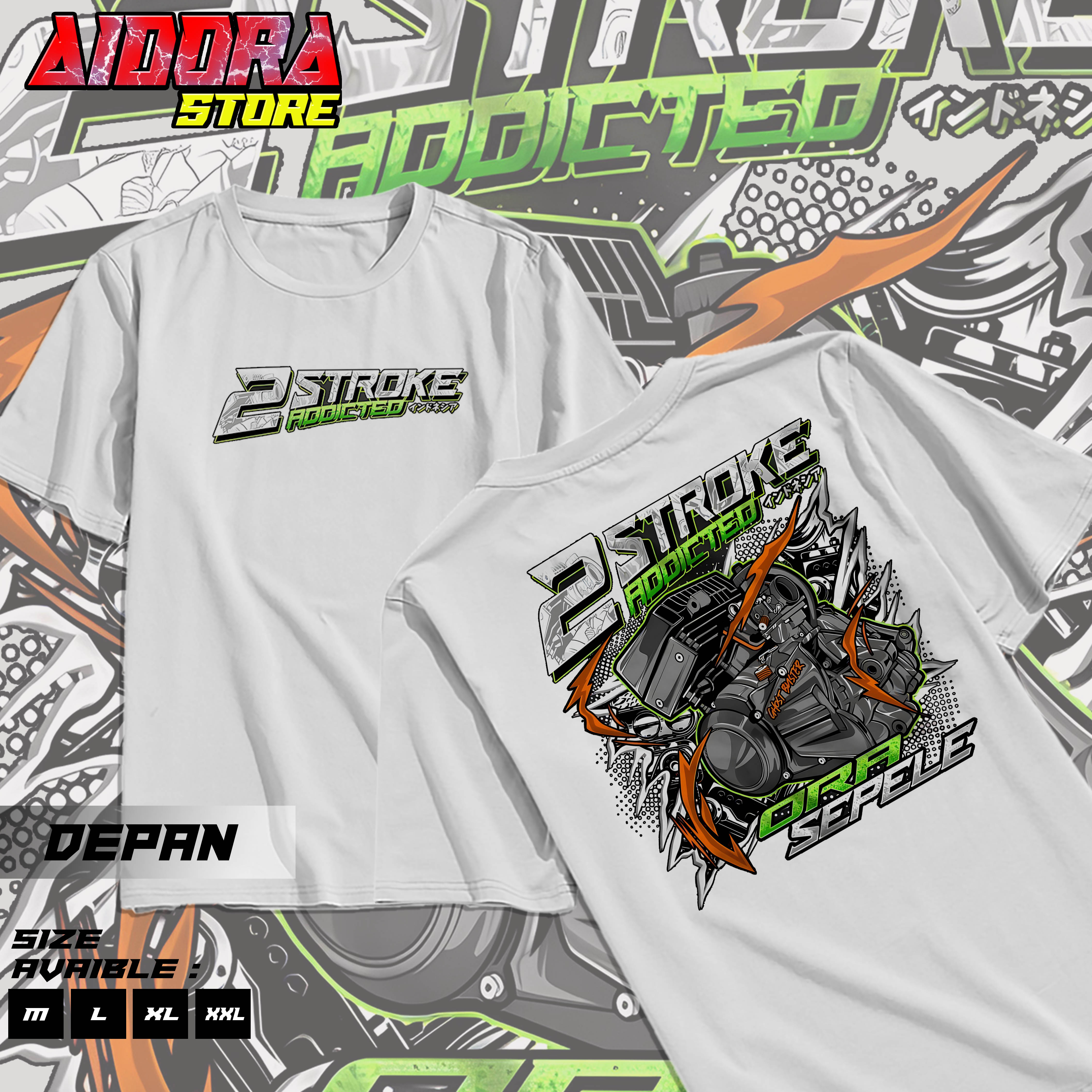 Kaos 2 Stroke Addicted Ora Sepele Baju Distro Racing Two Stroke Motor ...
