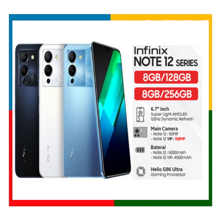 INFINIX NOTE 12 - 6.7 FHD+ - [ RAM 8GB / ROM 128 GB ] - BATT 5000 MAH ...