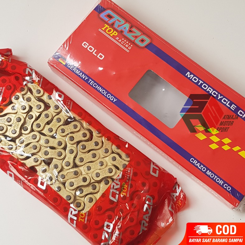 rantai motor gold 428Hx140L CRAZO GOLD CHAIN universal semua motor not ...