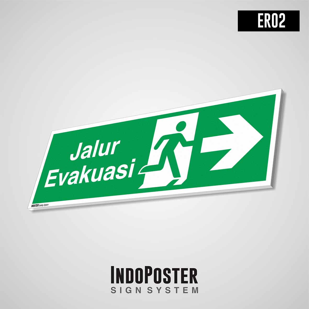Safety Sign Emergency Rambu K3 PVC Tanda Jalur Evakuasi Arah Kanan ...
