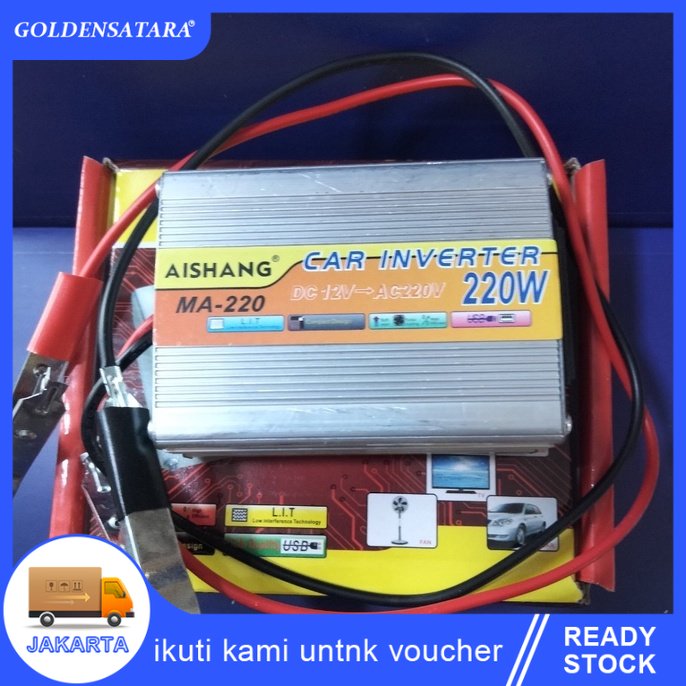 Inverter 1000W / 500W / 220W 12V DC to AC 220V 500Watt 200Watt Free ...