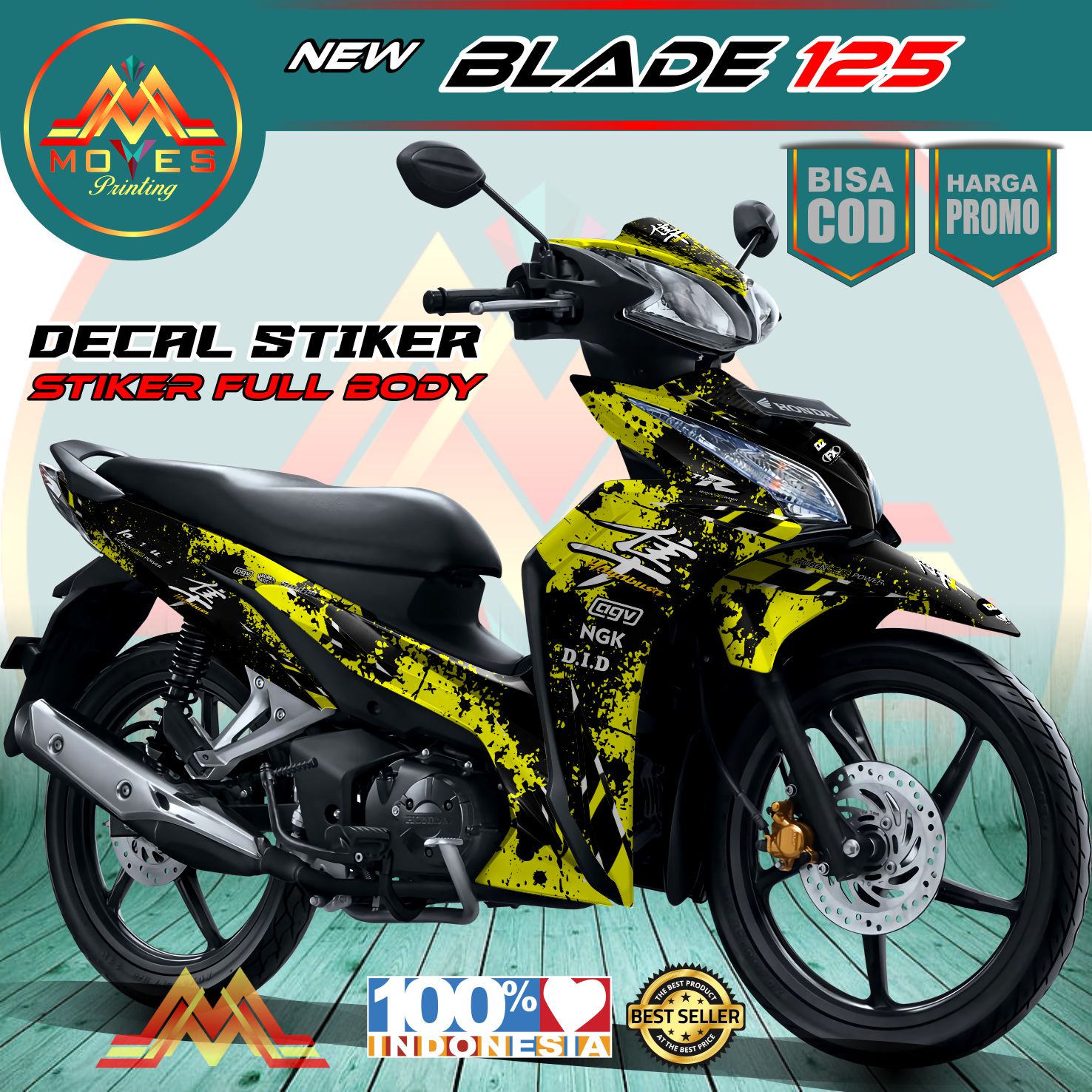 ⭐⭐⭐⭐⭐BISA COD. DECAL STICKER NEW BLADE 125 DECAL STICKER HONDA NEW ...