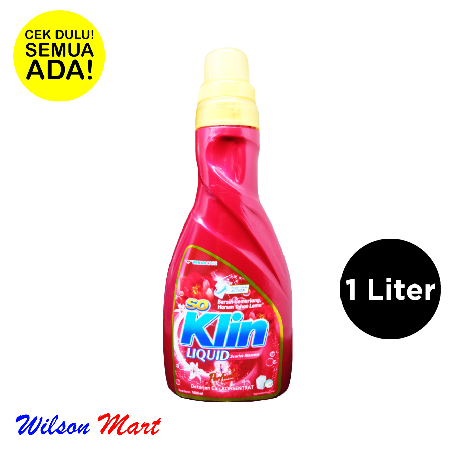SO KLIN LIQUID 1000 ML 1 LITER BOTOL PERFUME COLLECTION MERAH DETERJEN ...