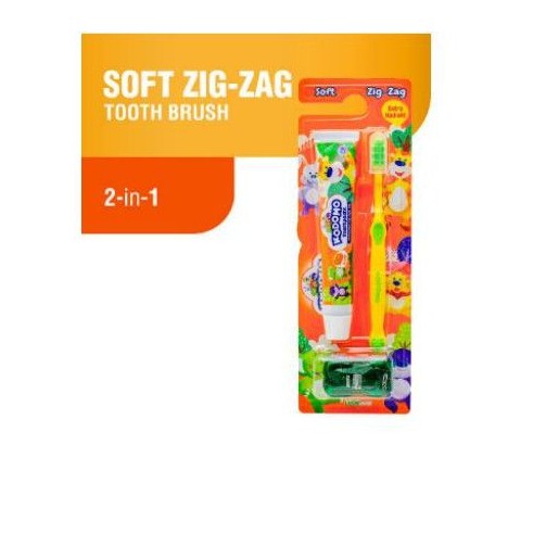 KODOMO Toothbrush Zig-Zag / reguler soft 2in1 (sikat dan odol) / sikat ... KODOMO Toothbrush Zig-Zag / reguler soft 2in1 (sikat dan odol) / sikat ...