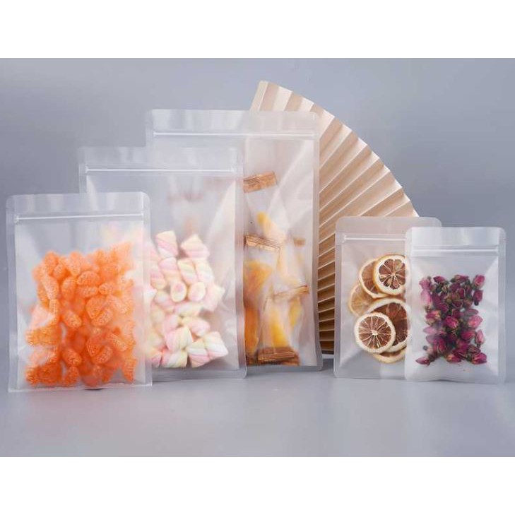 Plastik KLIP Souvenir Makanan Bening BURAM FLAT POUCH KLIP MATE Zipper ...