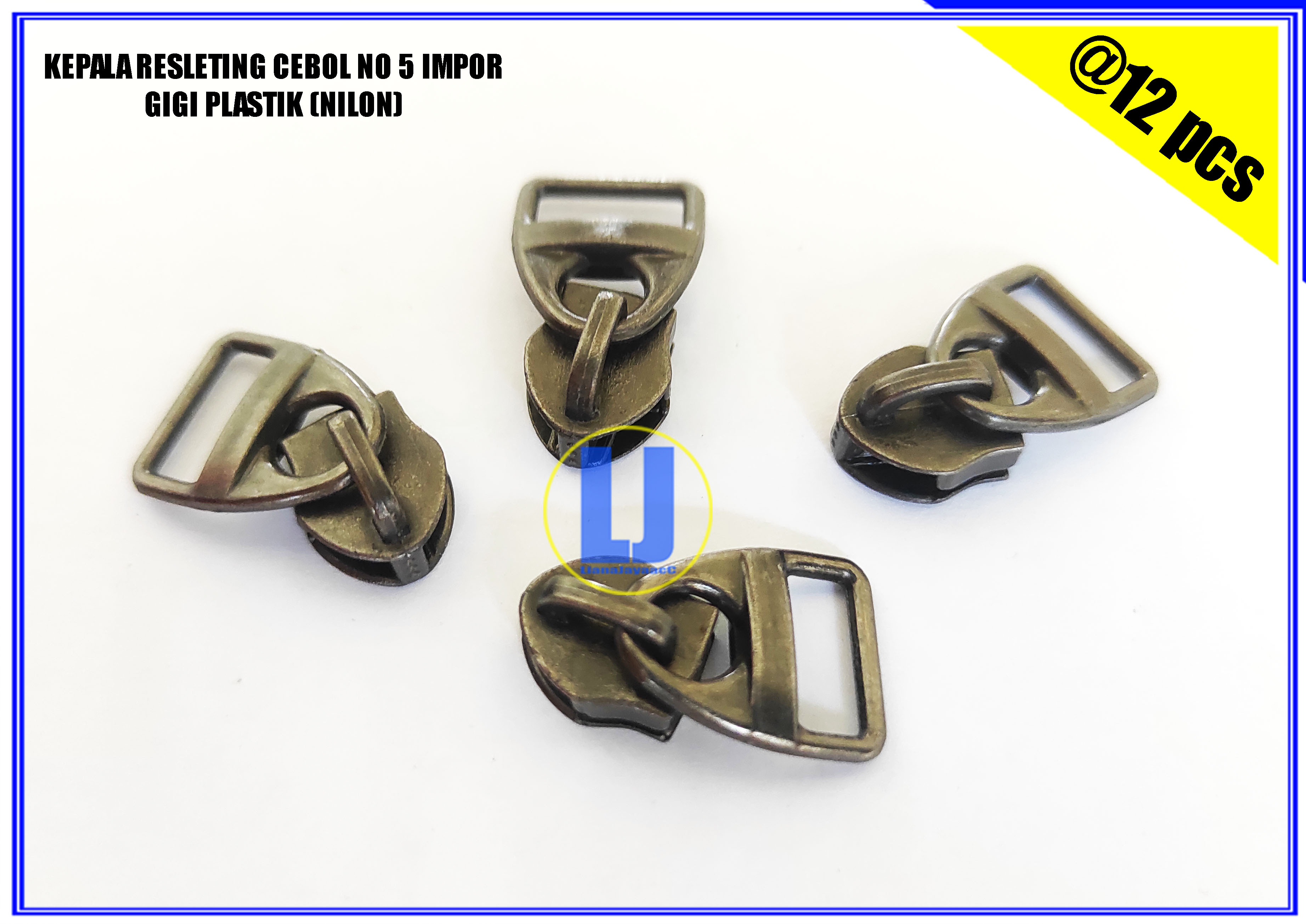 AKSESORIS TAS (isi 12 pcs) KEPALA SLETING TAS / KEPALA ZIPPER / KEPALA ...