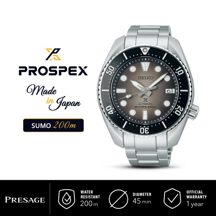 Seiko Prospex Sea Automatic SPB323J1 Sumo Divers 200m Stainless Steel ...