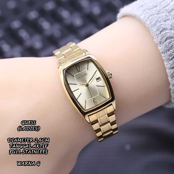 JAM TANGAN CEWEK/WANITA GUESS RANTAI CAPSUL OVAL | Lazada Indonesia