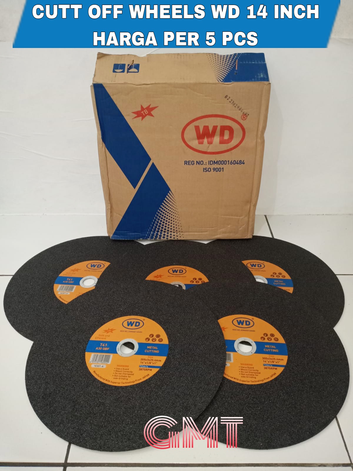HARGA PER 5 PCS MATA GERINDA POTONG WD 14" MATA KATING WD CUT OFF WHEEL ...