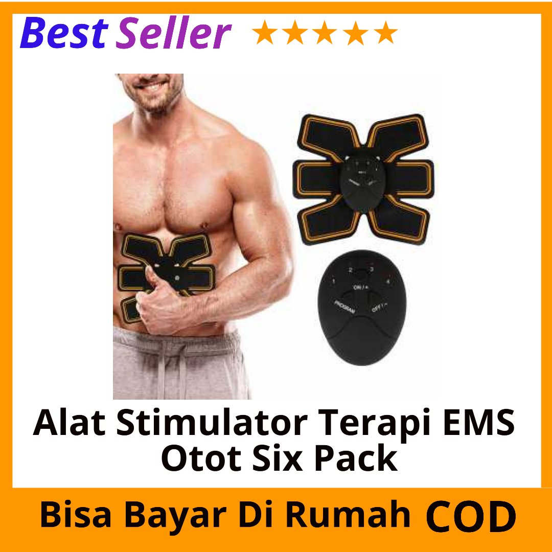 Alat Stimulator Terapi EMS Otot Six Pack ABS Abdominal Muscle Exercise ...