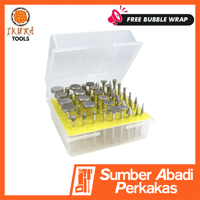 IKURA DMP202 Mata Bor Tuner Intan Set 50 Pcs Diamond Mounted Mini Die ...