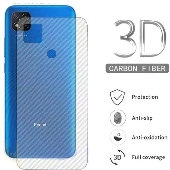 SKIN CARBON XIAOMI REDMI 9C - GARSKIN CARBON 3D STIKER BACK FILM ...