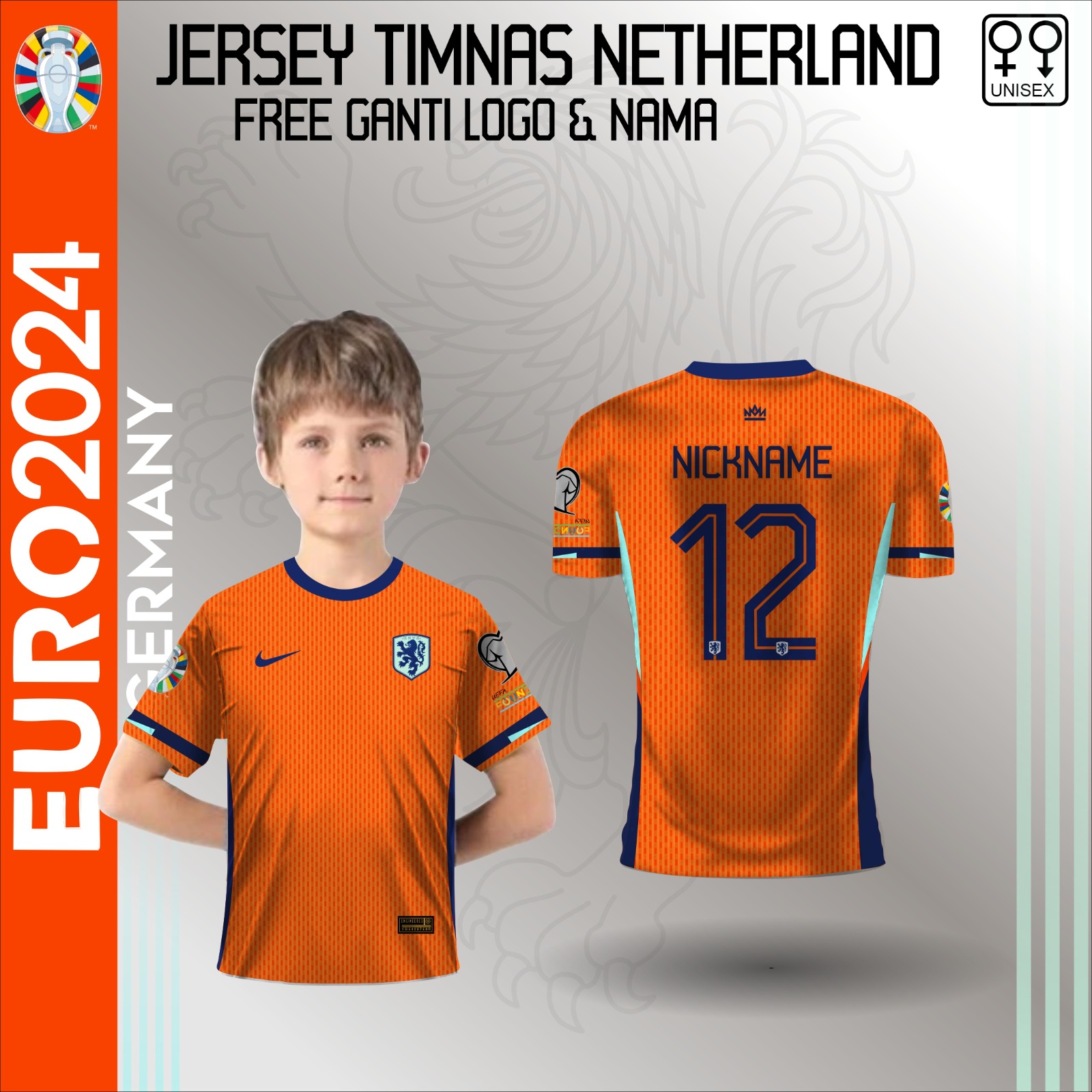 Jersey anak bola belanda piala eropa 2024 kaos baju timnas belanda ...