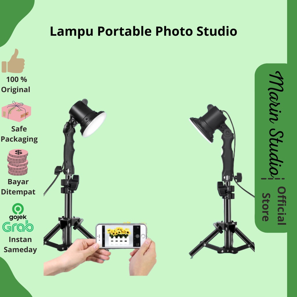 Linghting Studio Lampu Studio Portable With Light Stand Lampu Fotografi