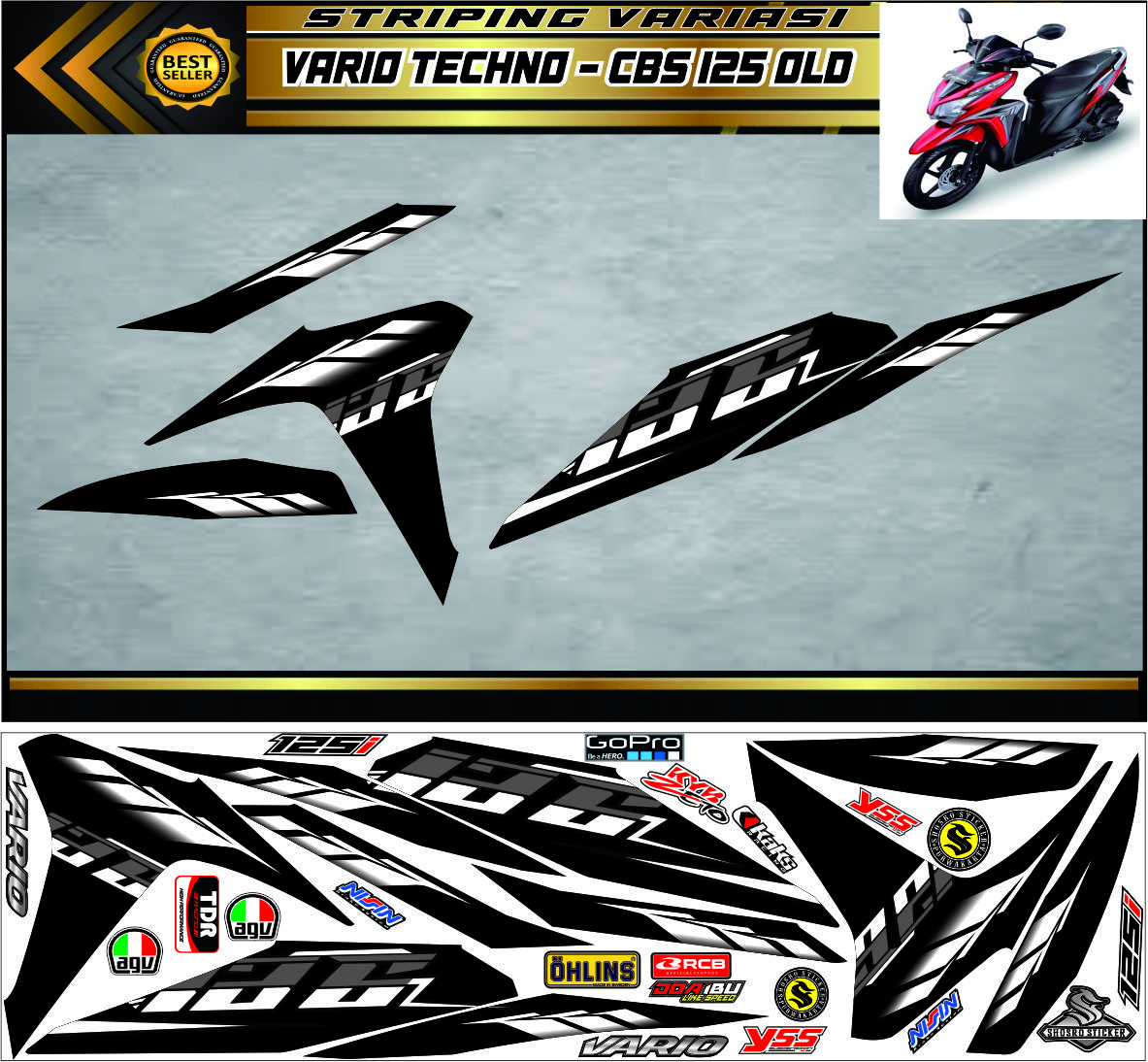 STIKER VARIO OLD 125 CBS / STICKER VARIO 125 TECHNO OLD FI VARIASI ...