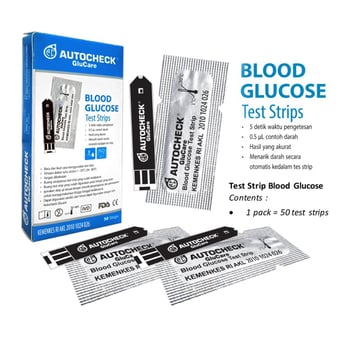 AUTOCHECK GLUCARE Blood Glucose alat cek gula darah STRIP GLUCARE ...