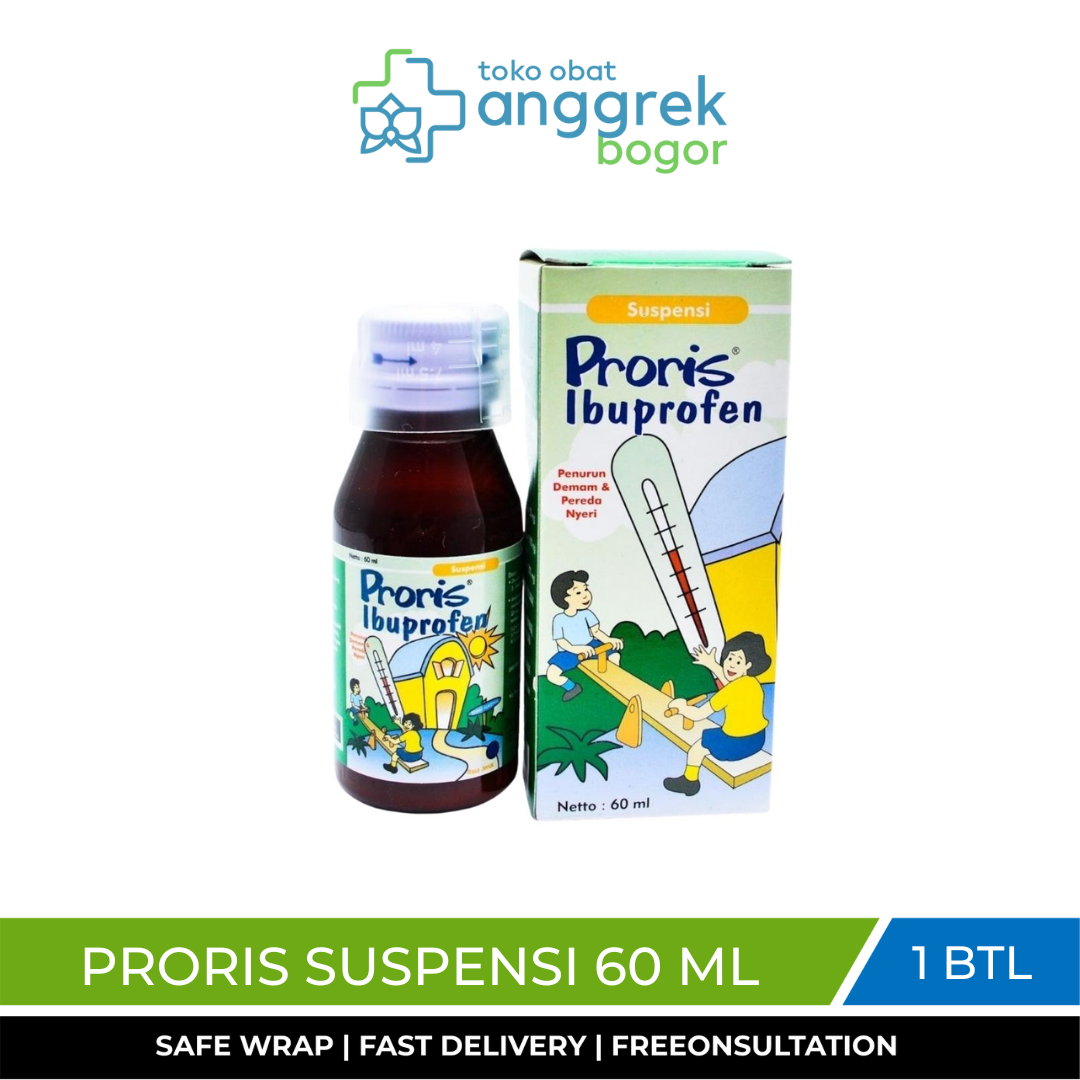 PRORIS SUSPENSI SYRUP 60 ML/ HIJAU/MENURUNKAN DEMAM / SAKIT GIGI ANAK ...