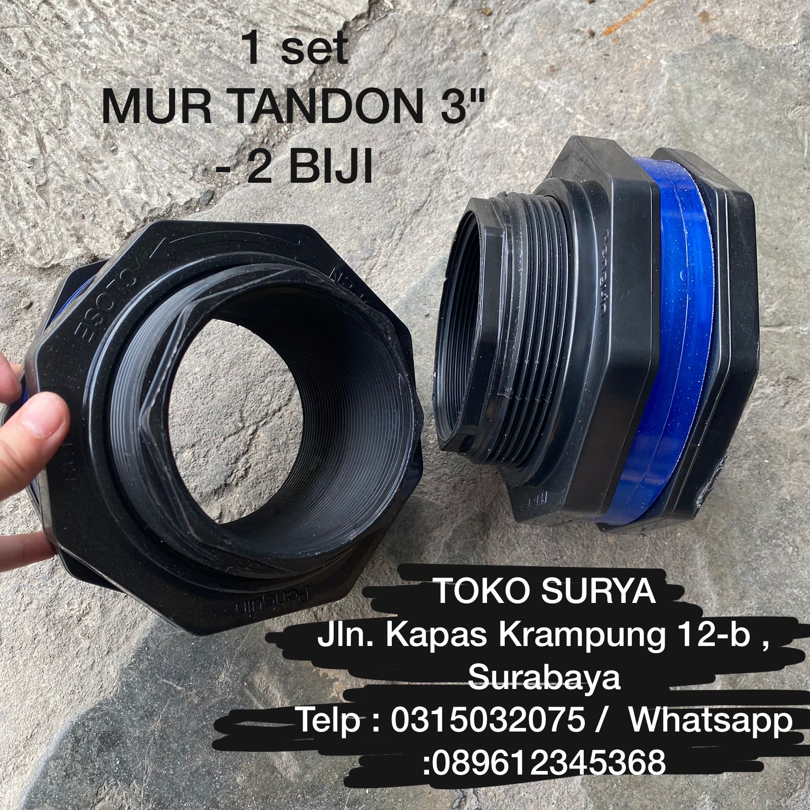BH3" 2 BIJI - Mur tandon 3” / toren 3” Adaptor tandon / tangki air 3 ...