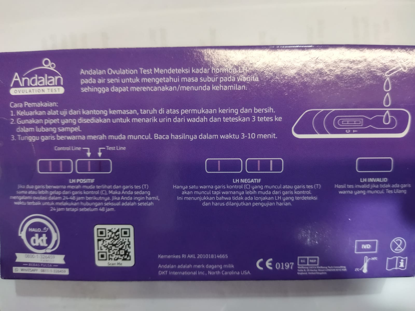 Andalan Ovulation Test Mendeteksi Masa Subur Wanita (harga 1 pcs ...