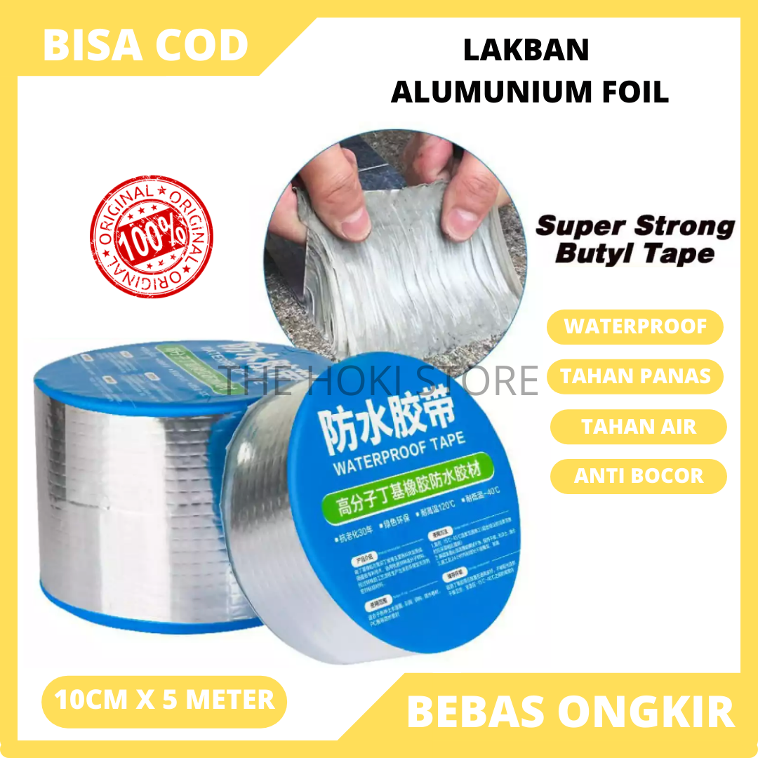 [AMPUH] Lakban Khusus Anti Bocor Alumunium Foil Butyl Rubber Pollak ...