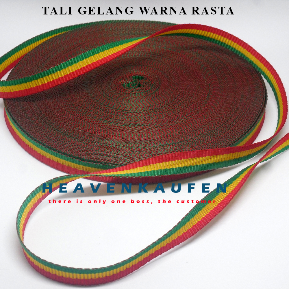 Tali Webbing Lanyard Lebar 1 cm Warna Rasta (Hijau Kuning Merah) Harga ...