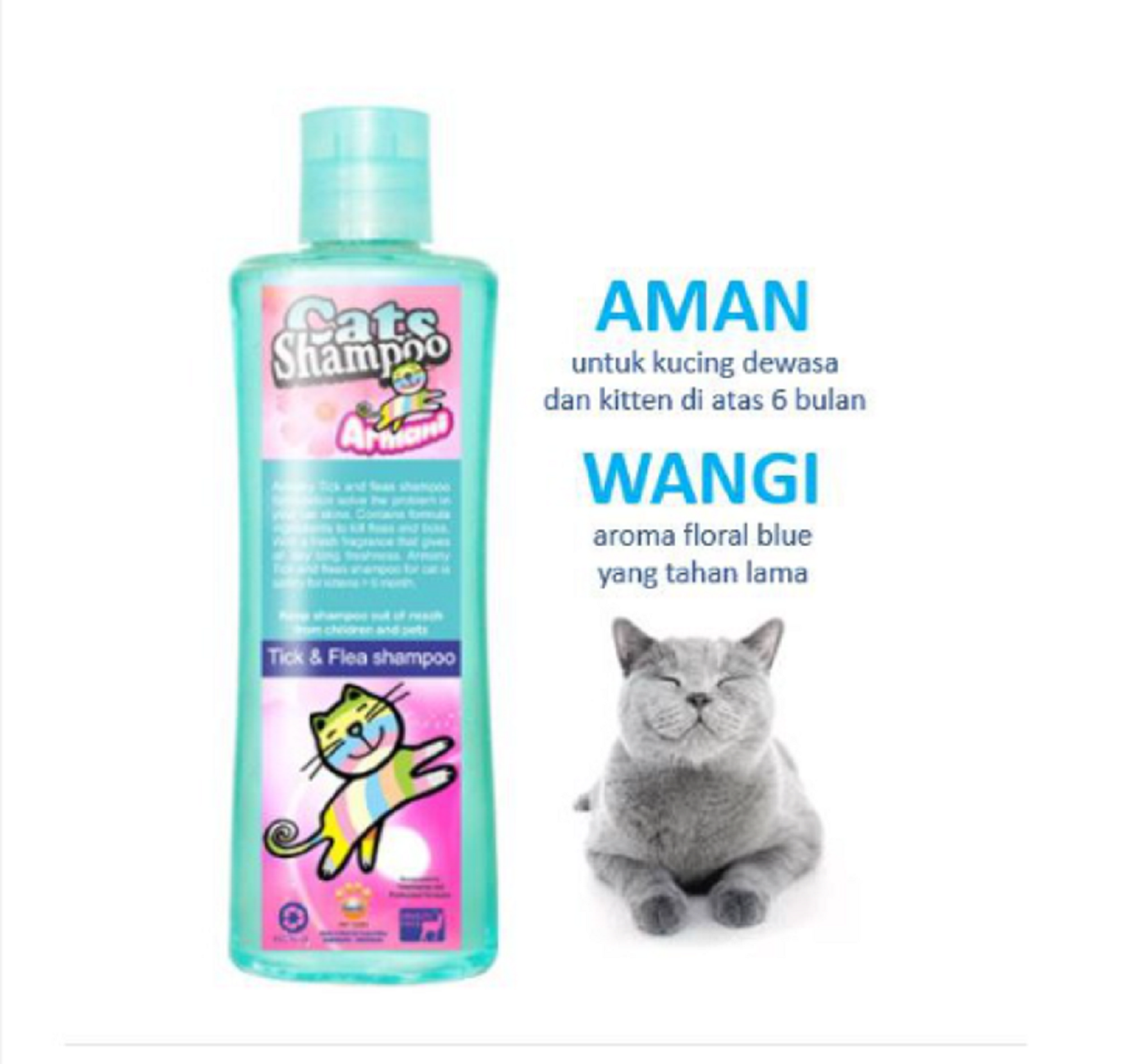 Shampoo Shampo Armani Tick & Flea 250ml Membasmi & Mencegah Kutu ...