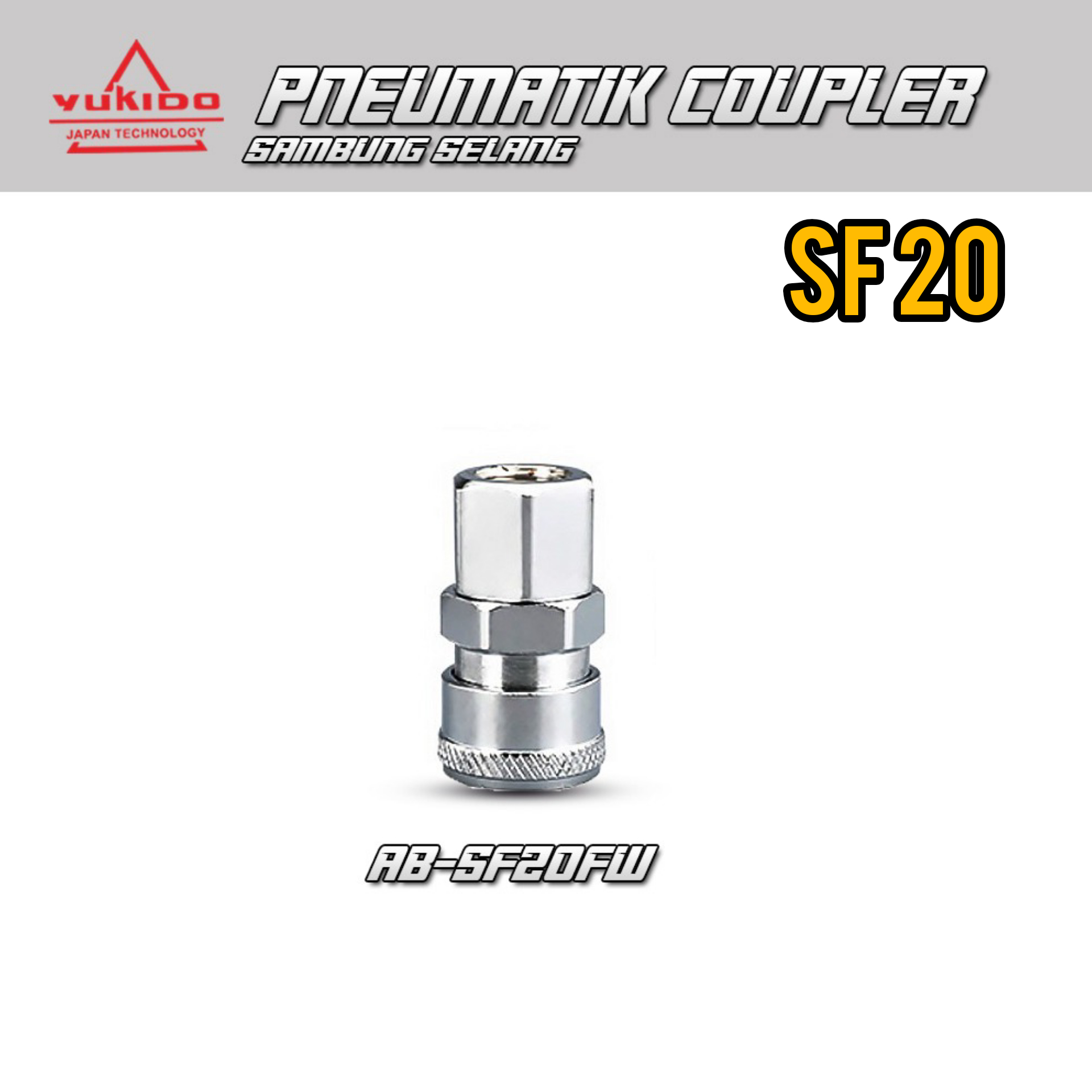 COUPLER SF 20 Nepel Selang Angin 2 Langkah - Quick Coupler 2 Touch 20 ...