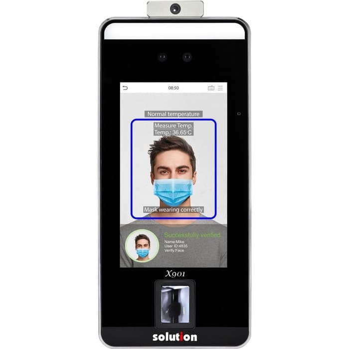 Solution X901 Mesin Absensi Scan Wajah Deteksi Suhu / Face Temperature ...