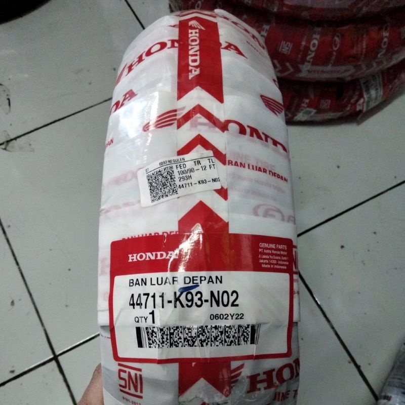 BAN 100/90 -12 FEDERAL AHM HONDA MOTOR SCOOPY FI NEW K93 TUBLES 100 90 ...