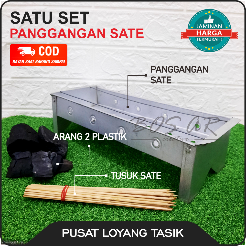 alat pemanggang sate arang / alat panggangan sate / pemanggang sate ...