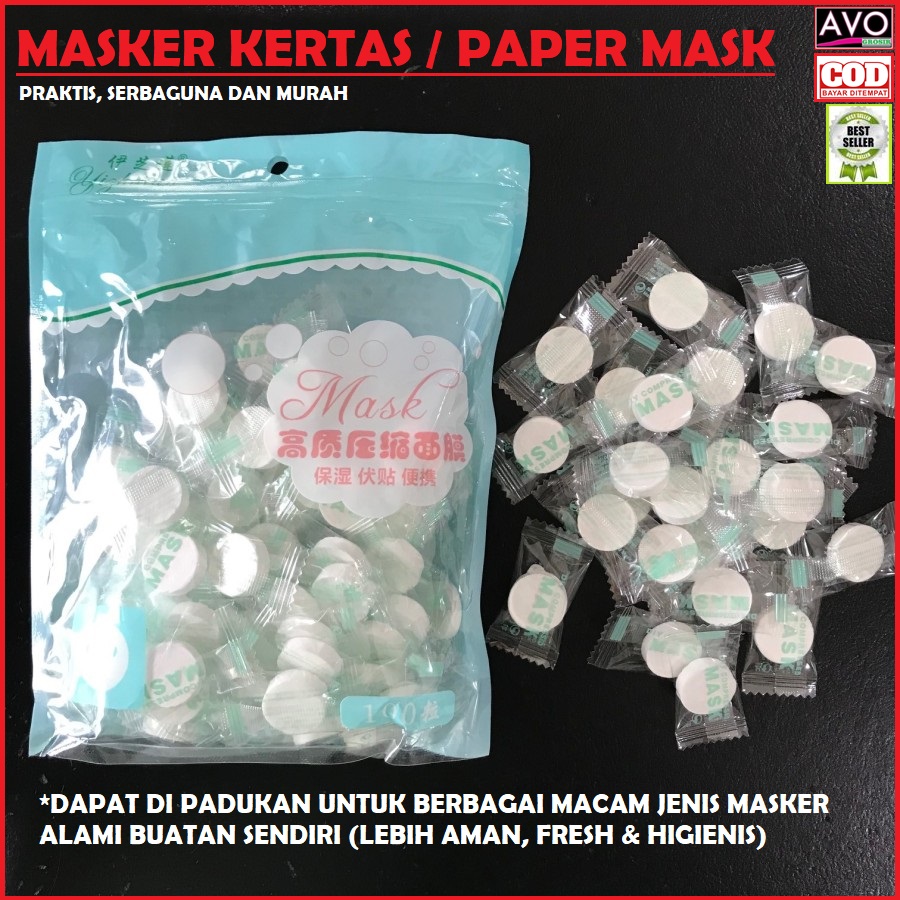 tablet masker wajah kertas Compressed Paper Mask Sheet praktis | Lazada ...
