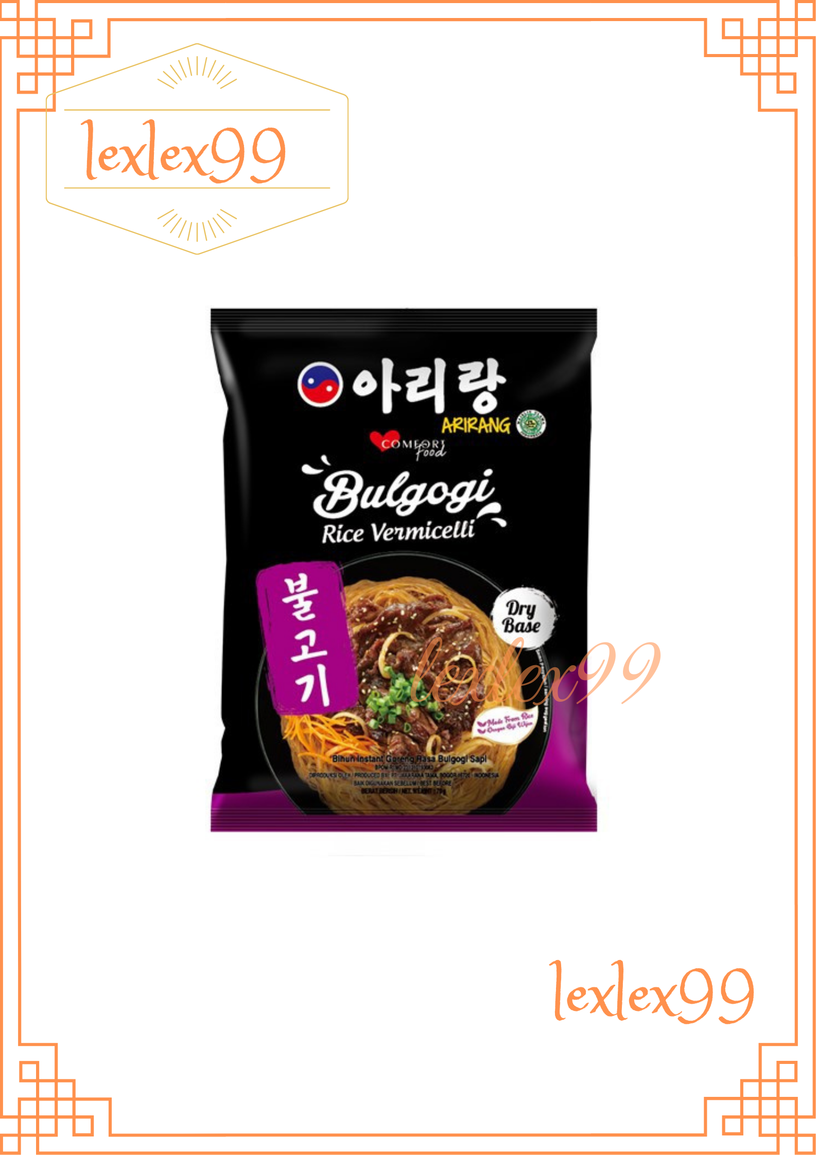Arirang Bulgogi Rice Vermicelli / Bihun Instant Goreng Sapi Bulgogi ...