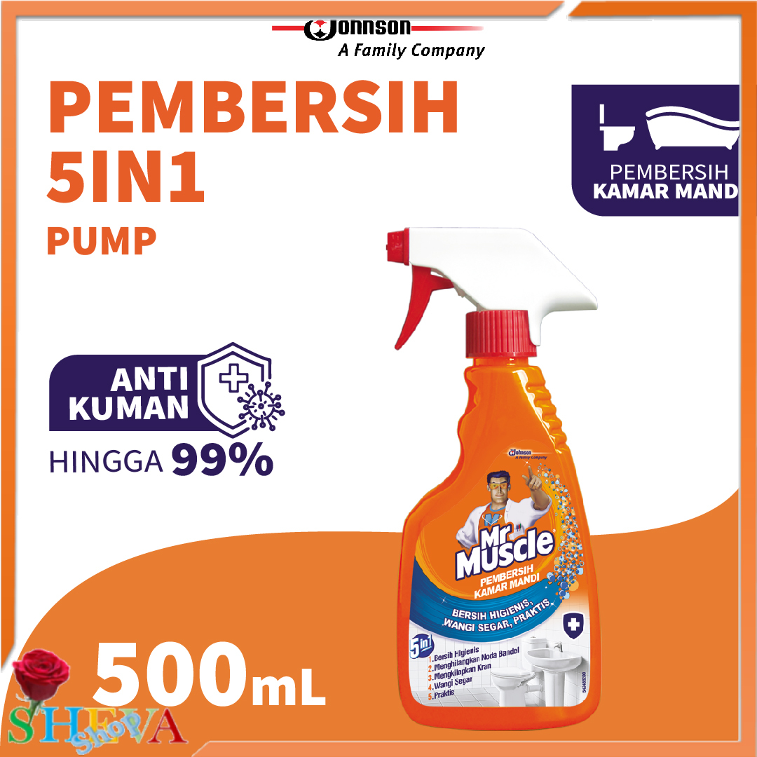 Mr. Muscle Pembersih Kamar Mandi 5-in-1 Pump 500mL | Lazada Indonesia