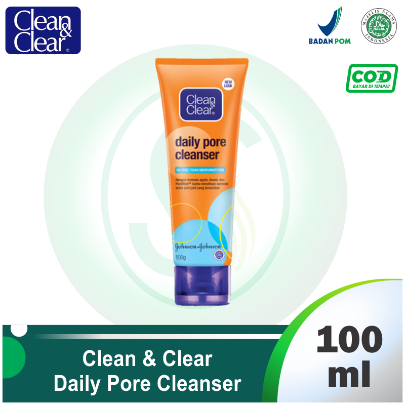 Clean & Clear Daily Pore Cleanser Sabun Cuci Muka - Pembersih Wajah dan ...