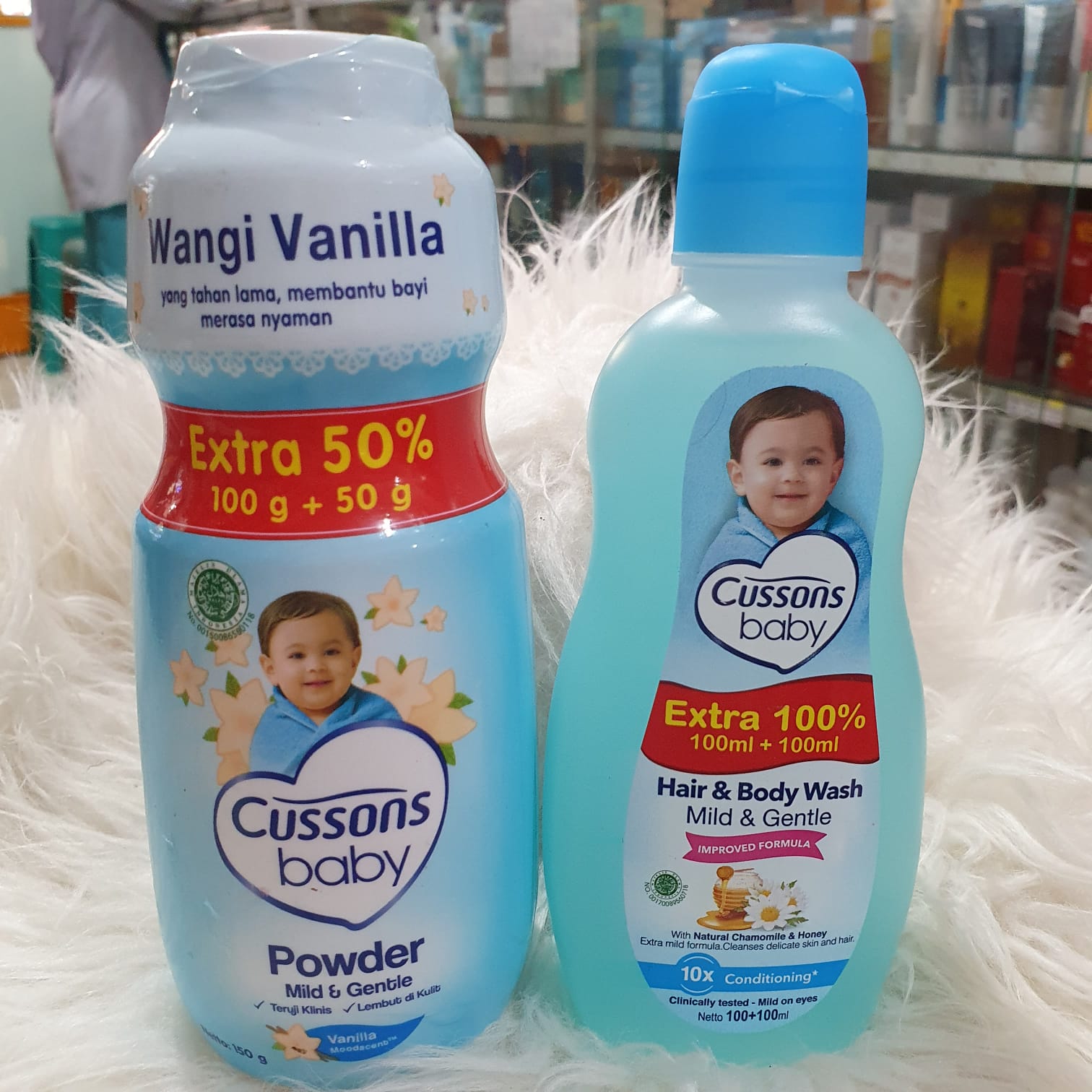 [ CUSSONS ] Paket Hemat Extra CUSSONS Bedak 100gr + Head To Toe 100ml ...