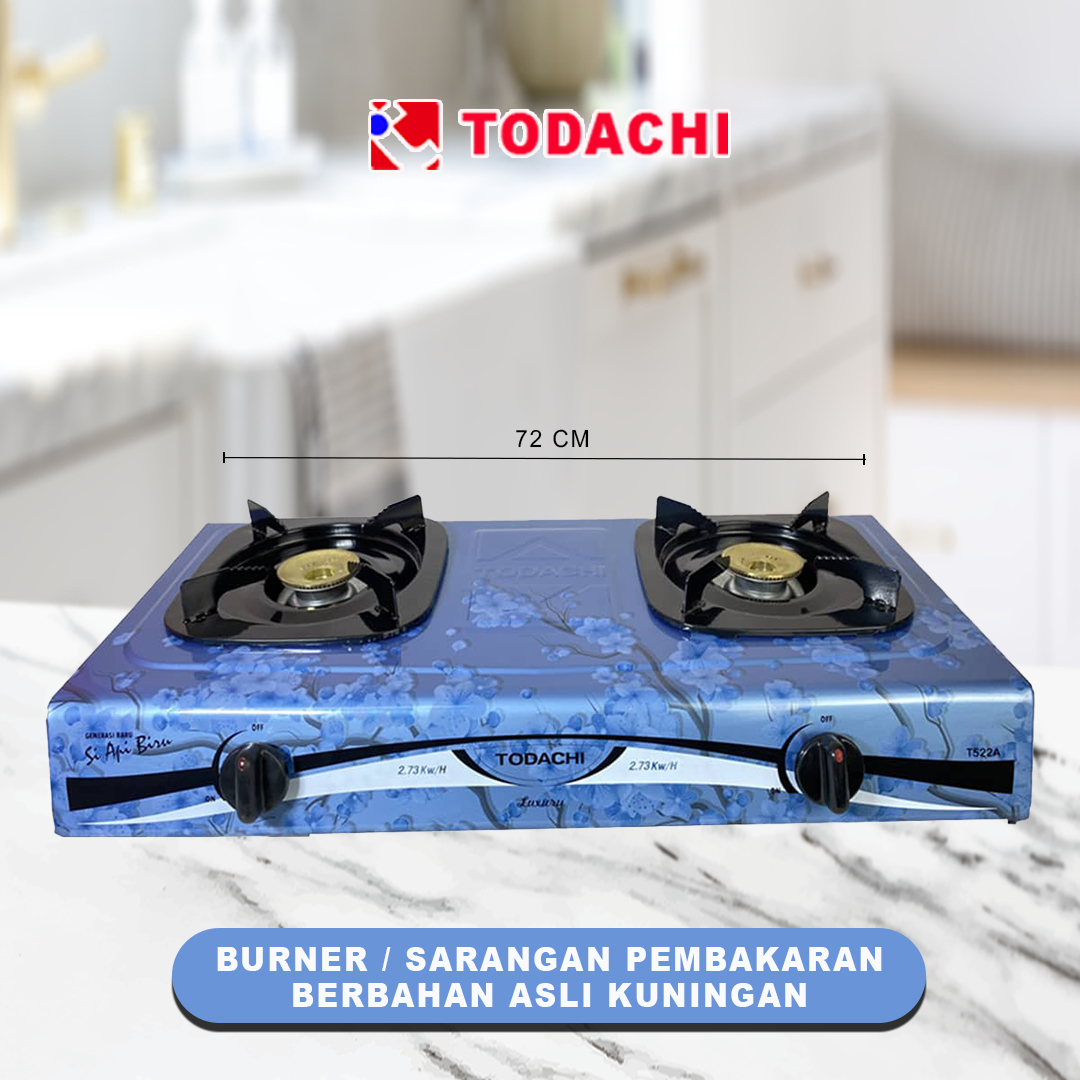 Todachi Kompor Gas 2 Tungku 72 cm (T522A ELG) Gas LPG Gas Alam | Lazada ...