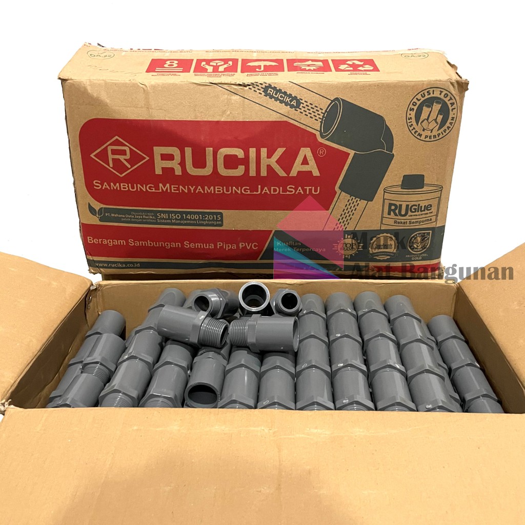 Socket Drat Luar 3/4" PVC RUCIKA AW / SDL 3/4 Inci / Sock Sok Soket ...