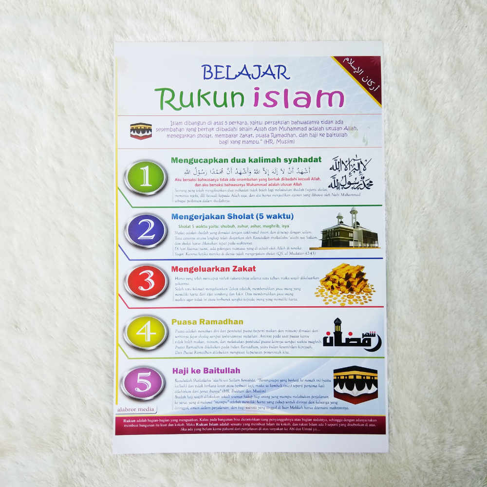 Poster Belajar Rukun Islam | Lazada Indonesia