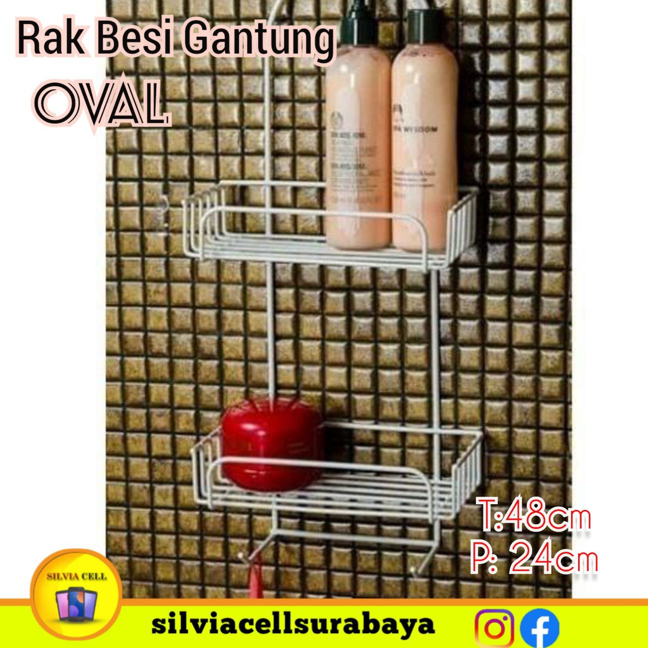 Rak Gantung Besi Oval Serbaguna 2 susun | Lazada Indonesia
