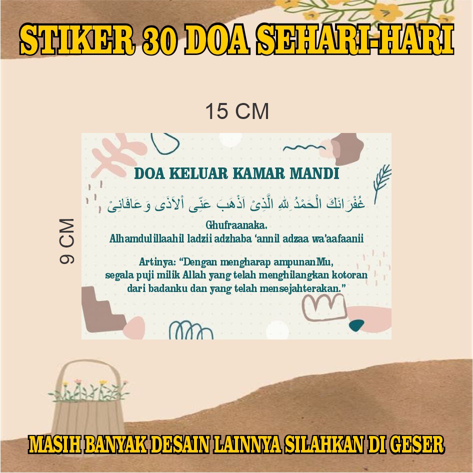 Sticker Doa Harian - Sticker 30 Doa Sehari-hari | Lazada Indonesia